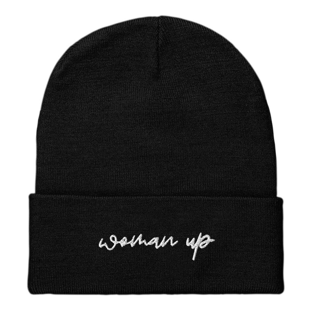 Woman Up Embroidered Beanie Hat | The Spark Company